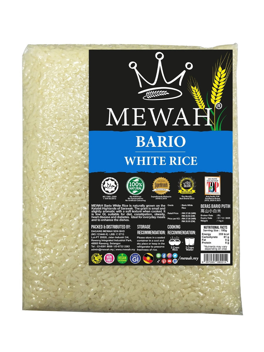 MEWAH BARIO WHITE RICE 1KG – Village Grocer - Southkey