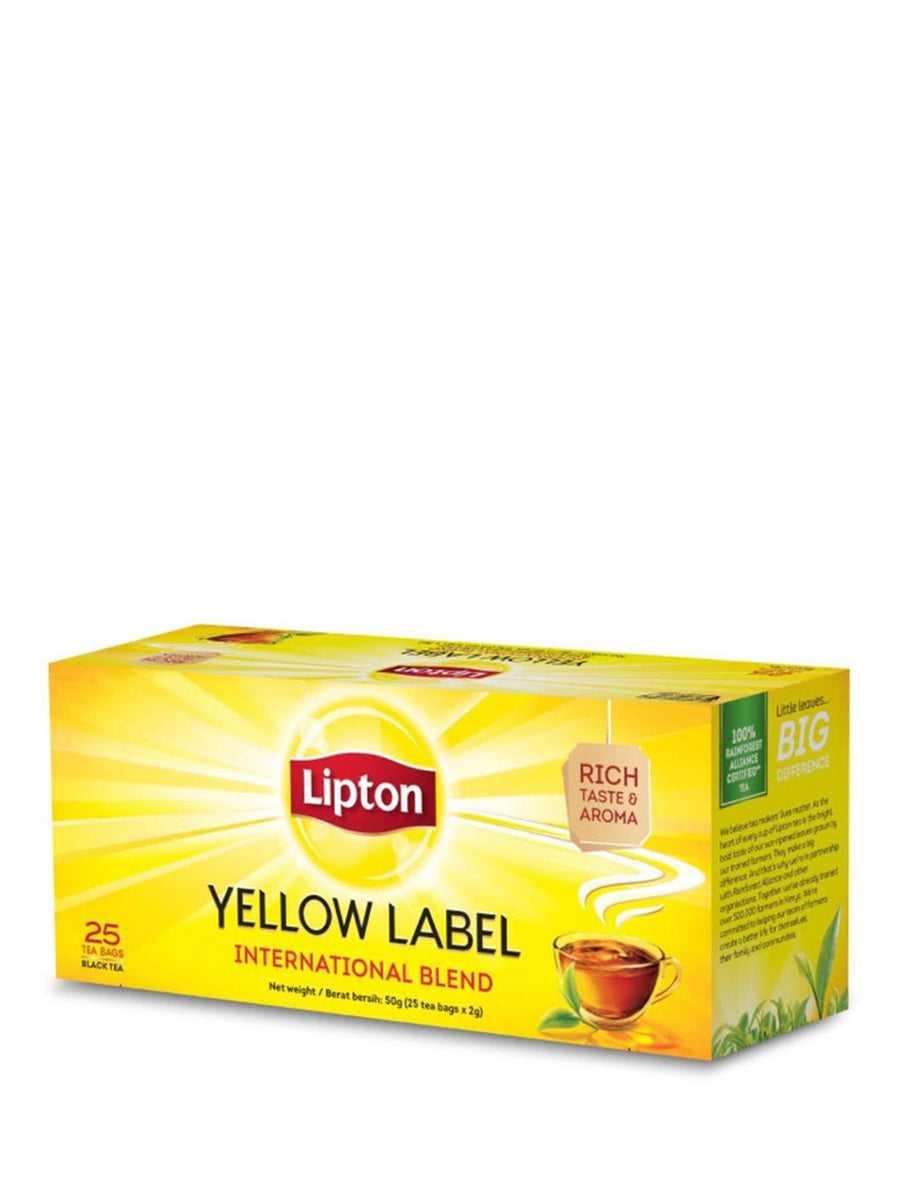 LIPTON YELLOW LABEL TEABAG 25SX2G – Village Grocer - Southkey